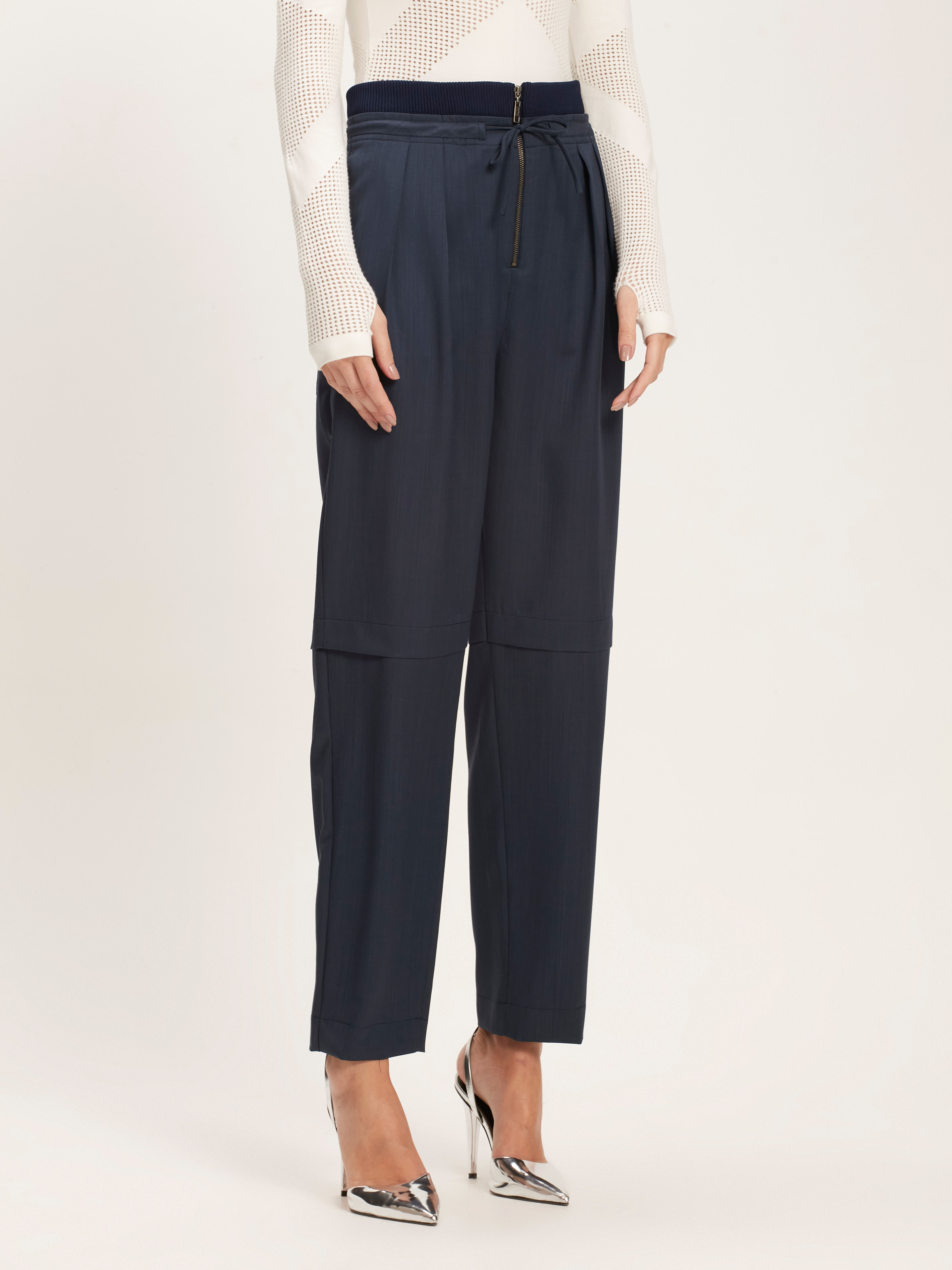 Calca Baggy Lã Fiori Navy Niini Niini