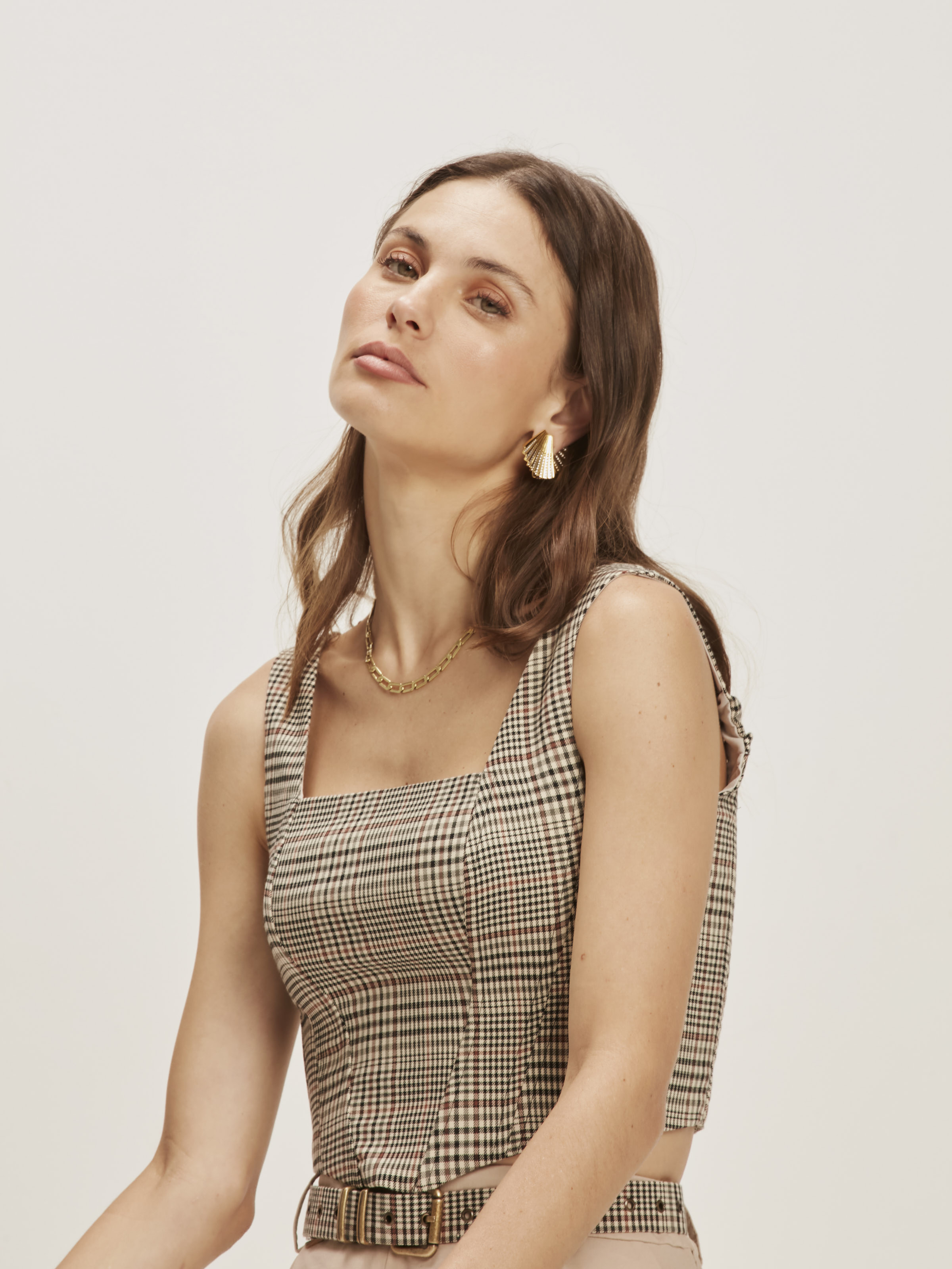 Corset Alfaiataria Joana Xadrez Niini Niini