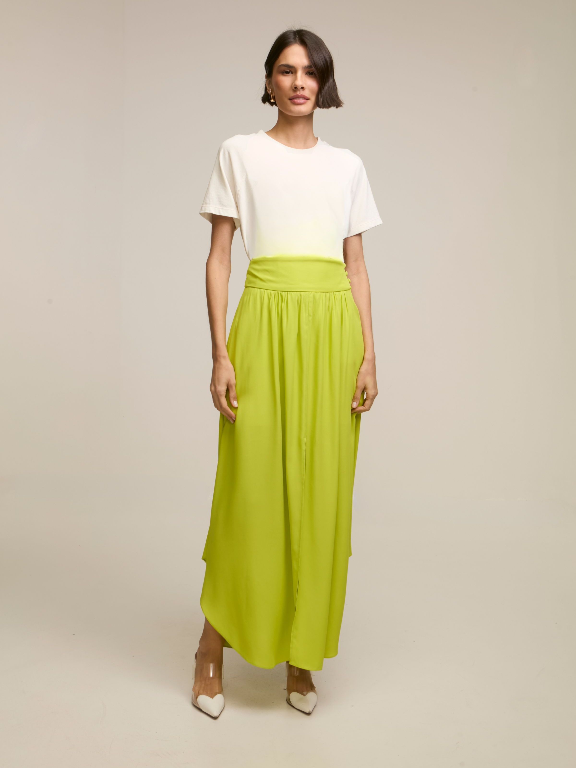 Saia Midi Amalia Lime - NIINI